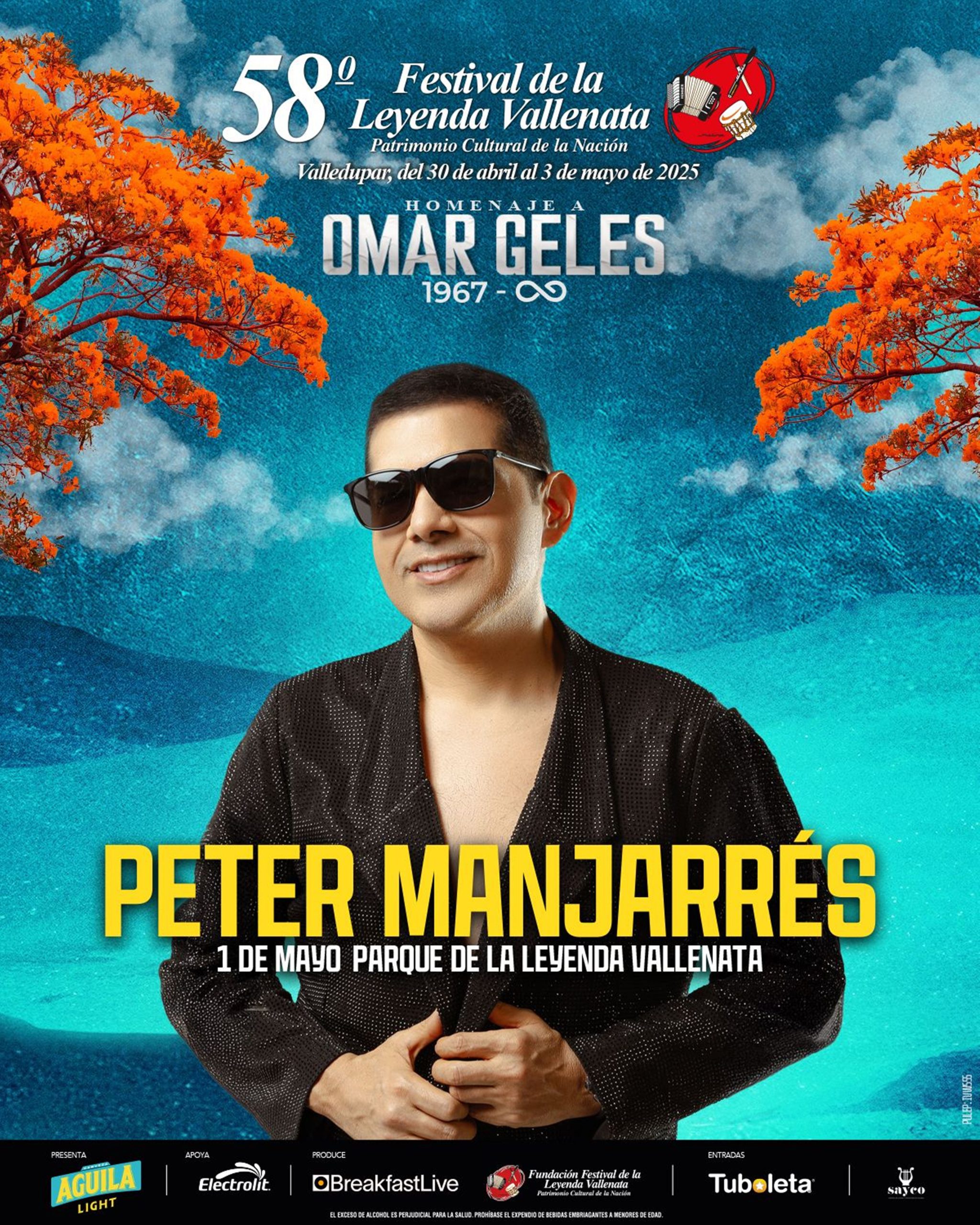 Peter Manjarrés, ícono del vallenato se presentará en el Festival de la ...